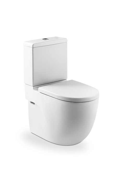 Meridian-Back to wall vitreous china close-coupled WC with dual outlet ...