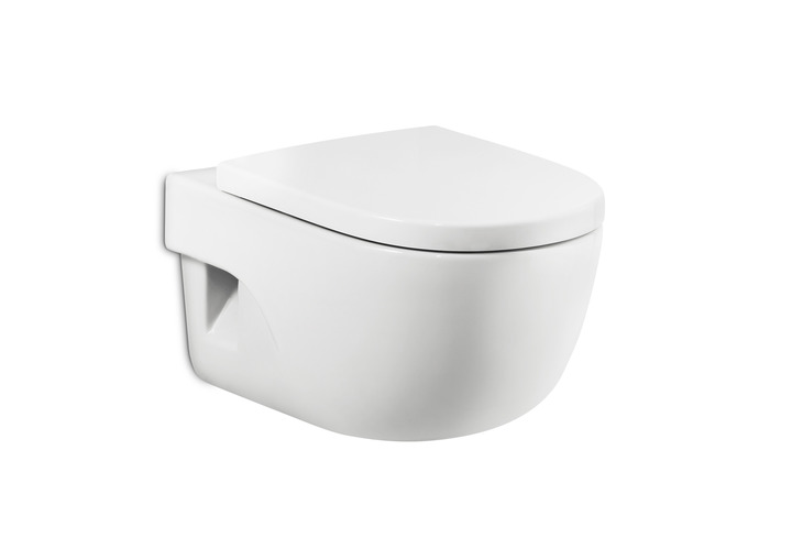 Meridian-Vitreous china wall-hung WC with horizontal outlet 360 x 560 x ...